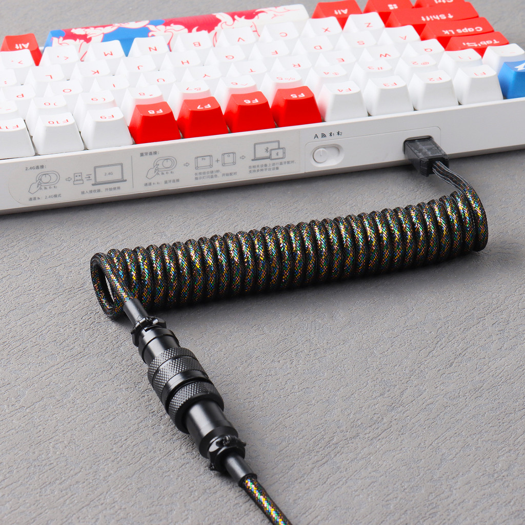 Jual LANO Newest Spiral Mechanical Gaming Keyboard Usb C Colorful Coil ...