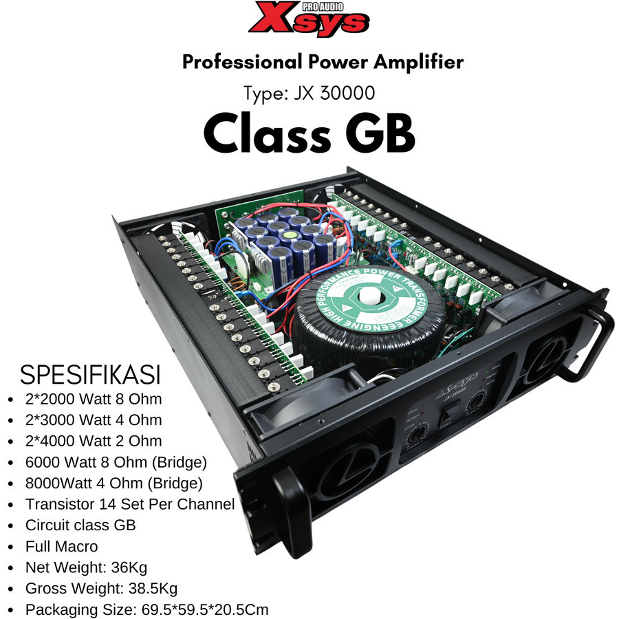 Jual POWER XSYS JX - 3000 X-SYS Profesional Power Amplifier Type JX ...