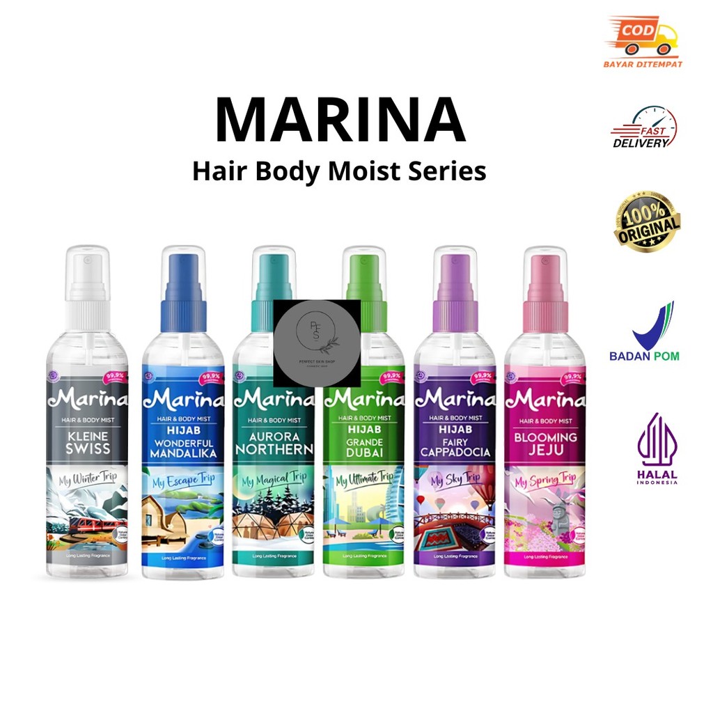 Jual Marina Hair Body Mist 100ML Series | Shopee Indonesia