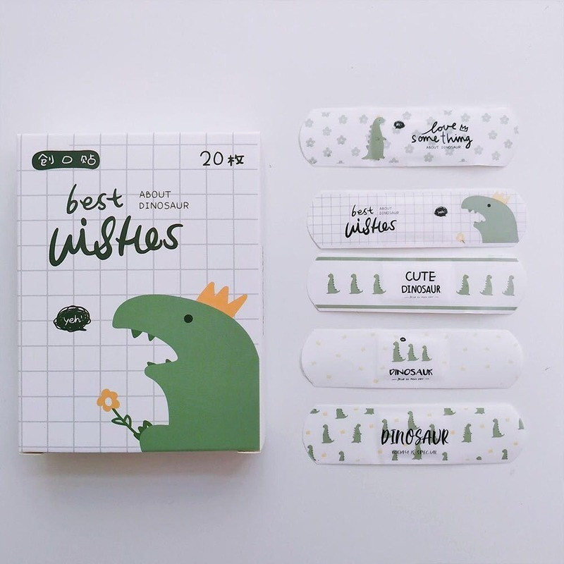 Jual 20pcs/box Cartoon Band Aid Dinosaur Pig Bear Pattern Wound Plaster ...