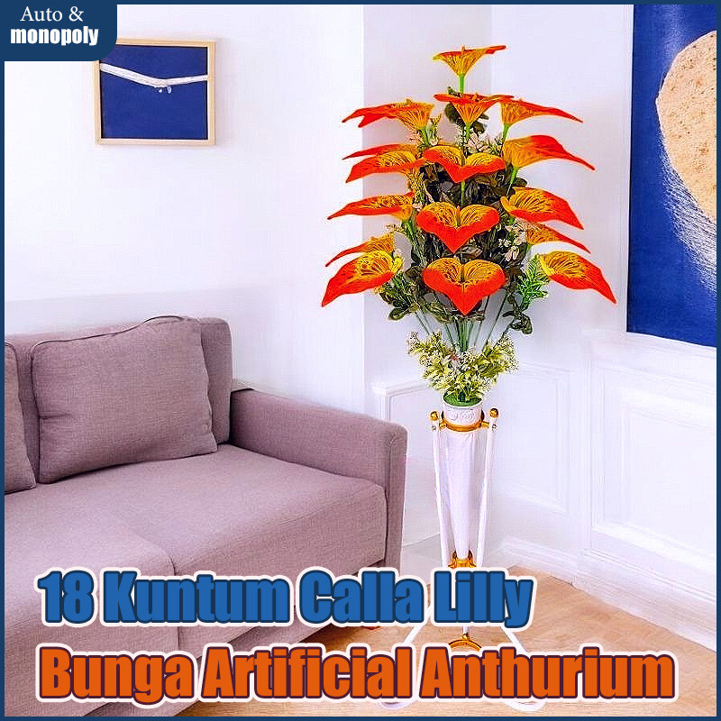 Jual Aron Panda Artificial 18 Kuntum /Bunga Anthurium Lilly /Calla ...