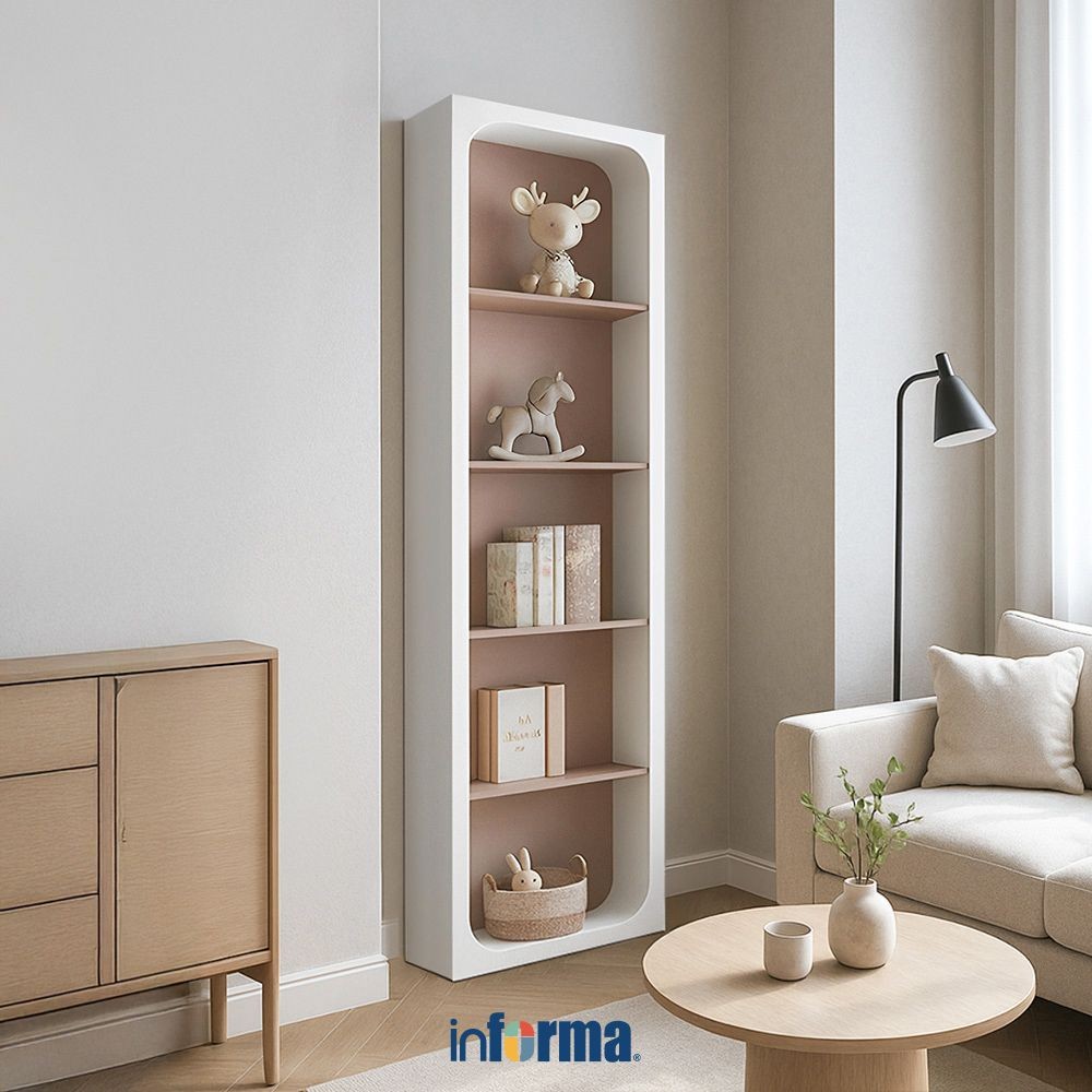 Jual Informa Iora Rak Buku Anak 5 Tingkat - Putih/Cokelat Bookshelf ...