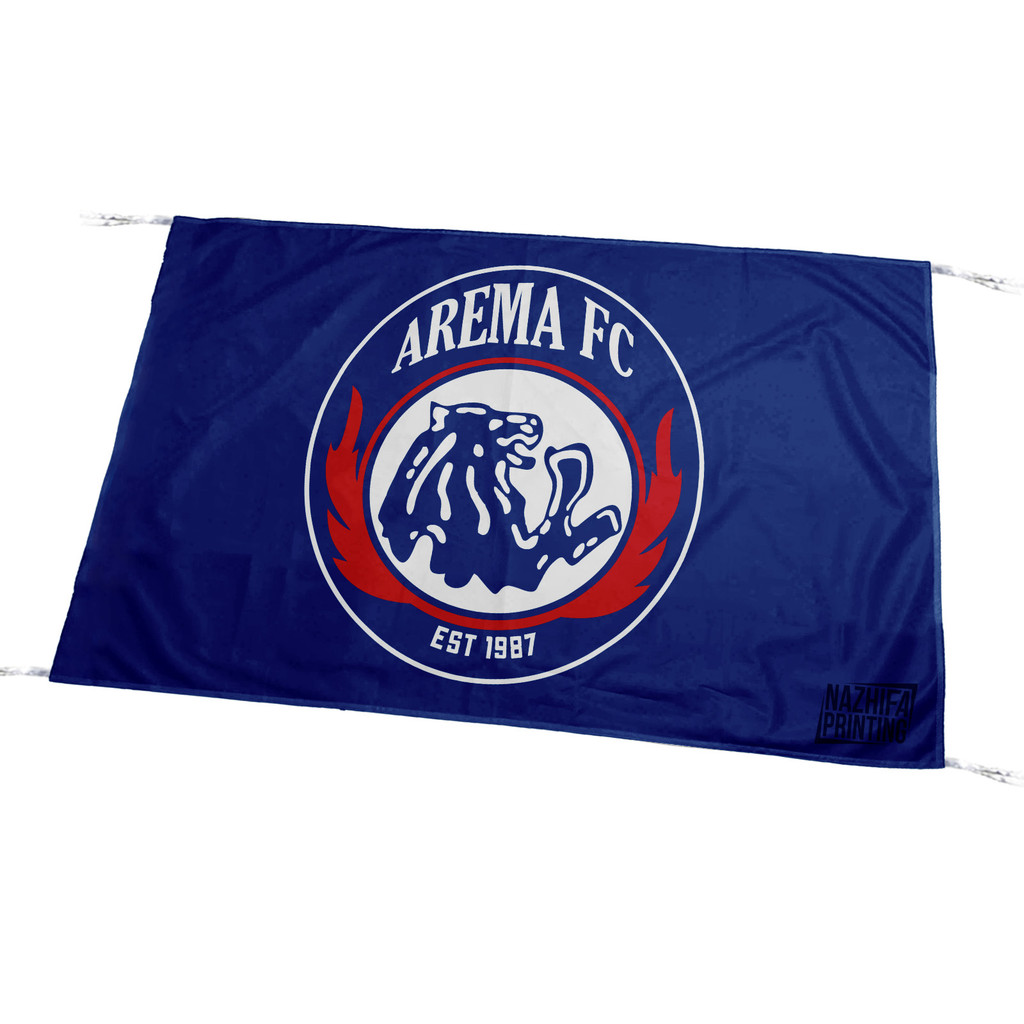 Jual Bendera Arema FC Original Suporter Sepak Bola Bahan satin Peles ...