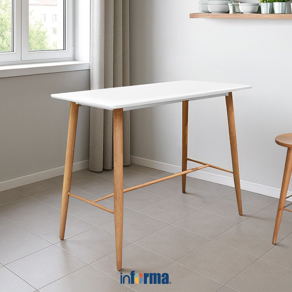 Jual Informa Braga Meja Bar - Putih Bar Table Meja Makan Kafe Restoran ...