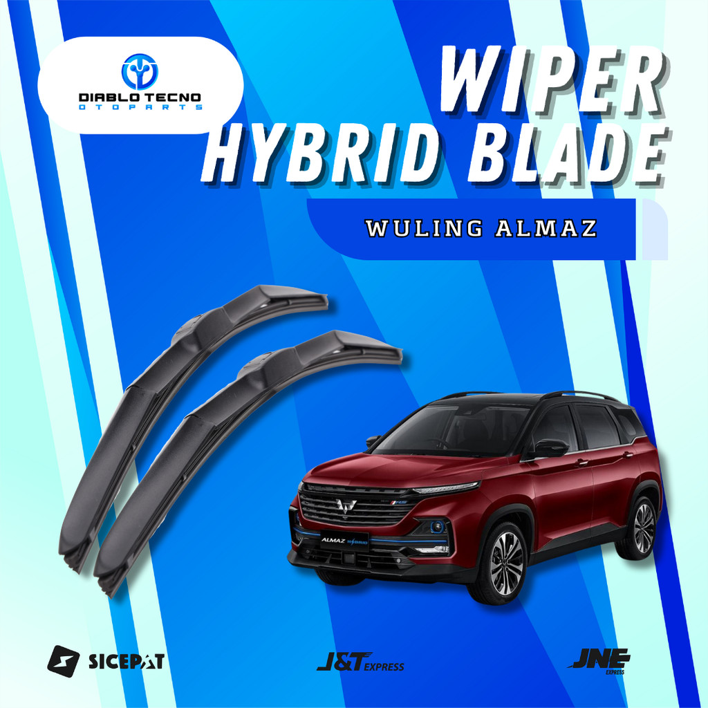 Jual Wiper Hybrid Blade Wuling Almaz Wiper Model Hybrid 1 Set (Kiri dan ...