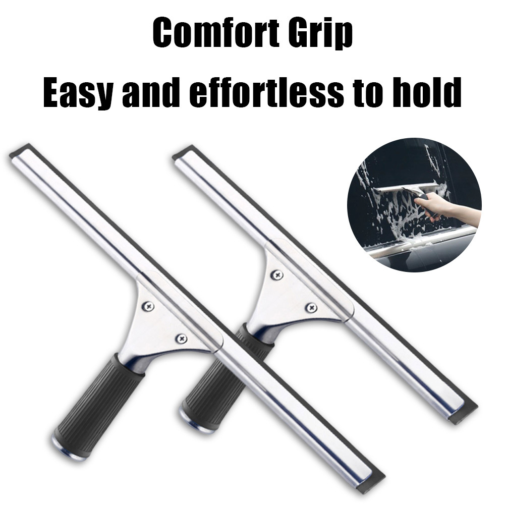 Jual MS 35/45cm Window Squeeze / Squeegee Kaca Stainless Steel Karet ...