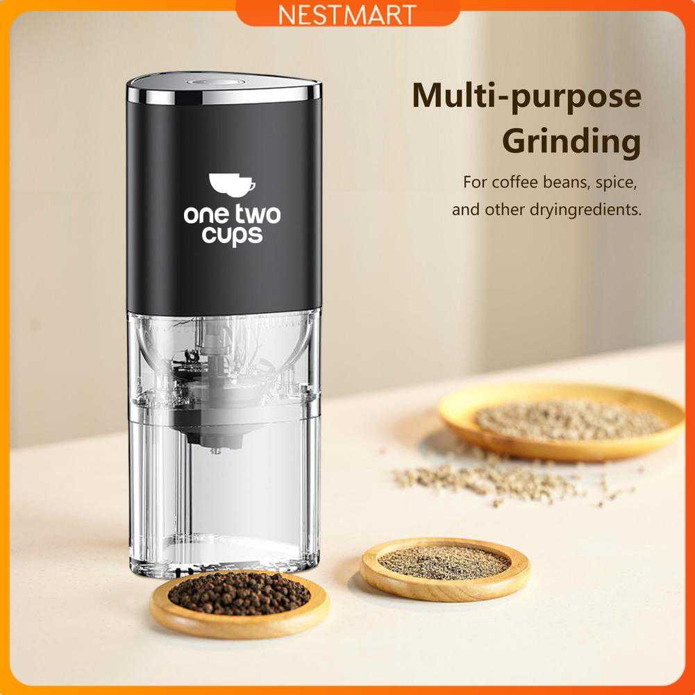 Jual One Two Cups Penggiling Kopi Elektrik Coffee Grinder Adjustable 155ml - ZT-003 | Shopee ...