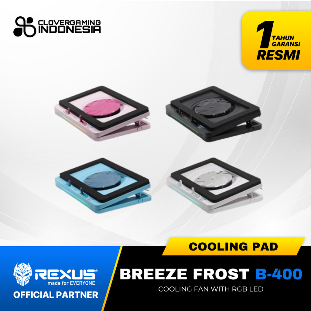 Jual Rexus Breeze Frost B400 B-400 Cooling Pad Laptop Fan Cooler ...