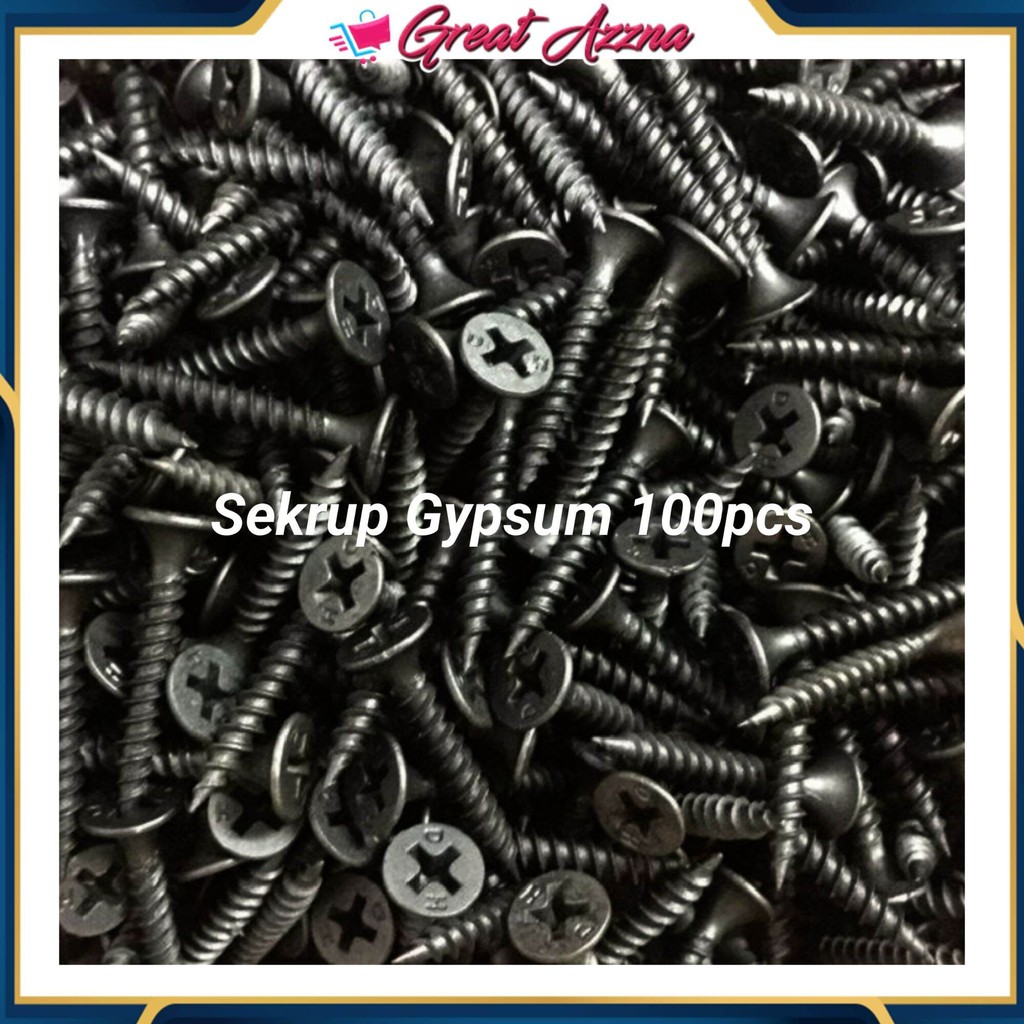 Jual Sekrup Gypsum Paket 100pcs Skrup Gypsum 2,5cm 3cm 4cm 5cm | Shopee Indonesia