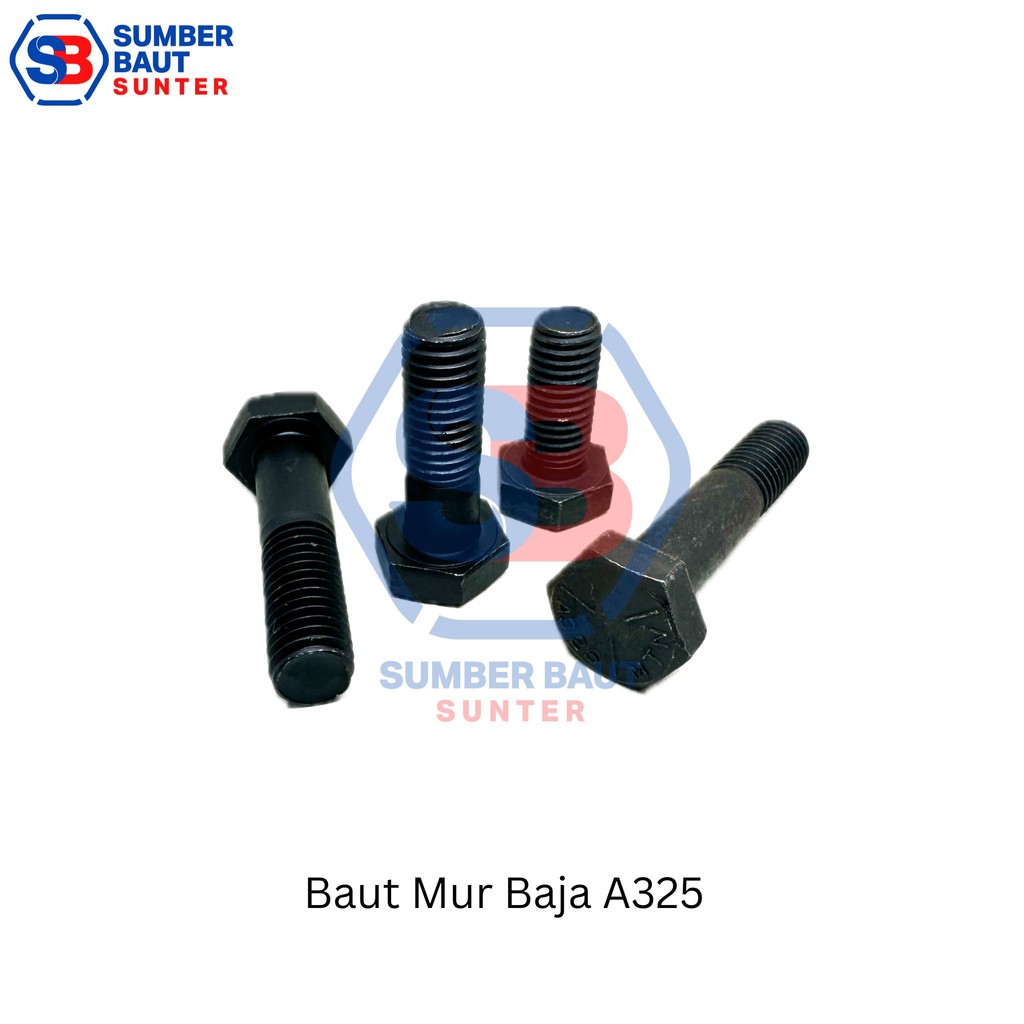Jual 5/8" x 3" Baut Baja HTB Grade ASTM A325 + Mur 2H | Shopee Indonesia