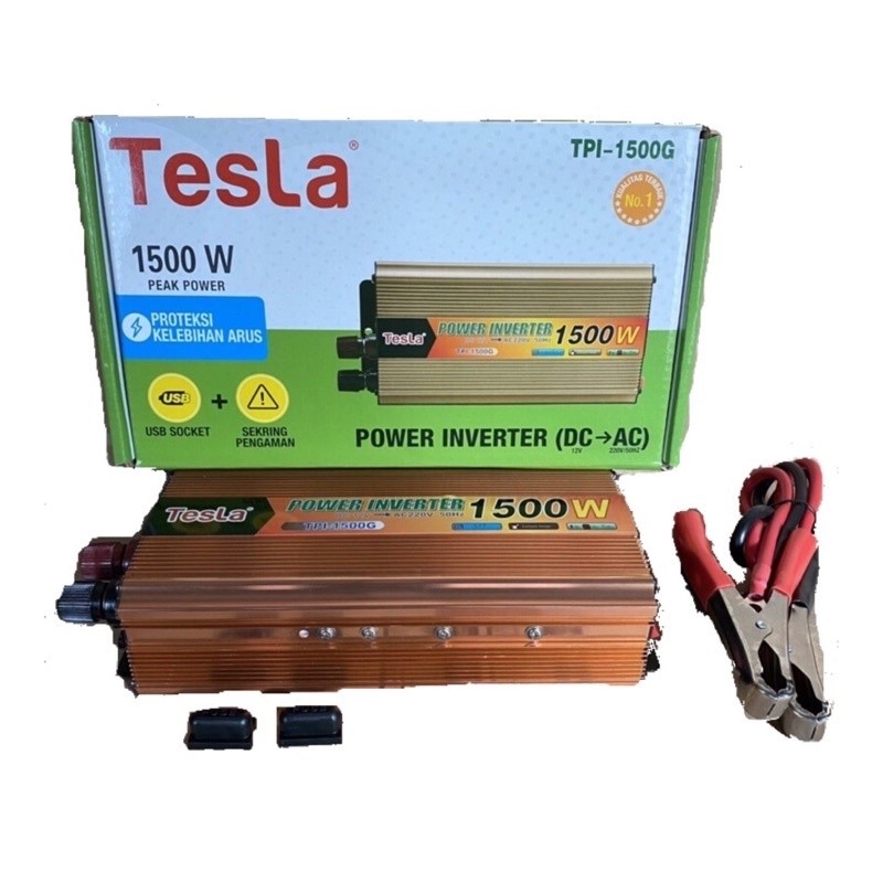 Jual Power Inverter Tesla TPI-1500G DC to AC 1500 Watt | Shopee Indonesia