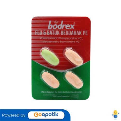 Jual Bodrex Flu Dan Batuk Berdahak Pe Strip 4 Tablet | Shopee Indonesia