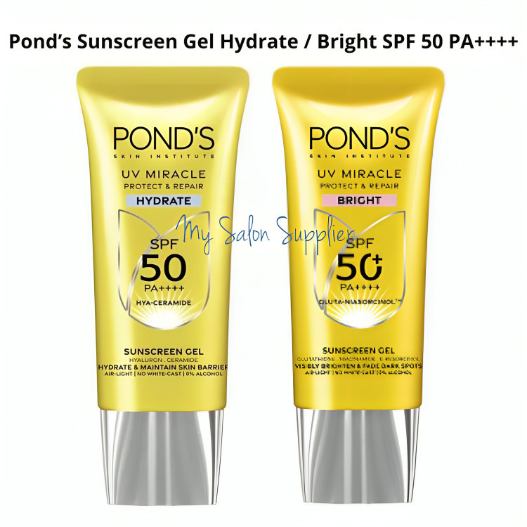 Jual Ponds Sunscreen Gel Hydrate / Bright SPF 50 PA++++ 25gr | Shopee ...