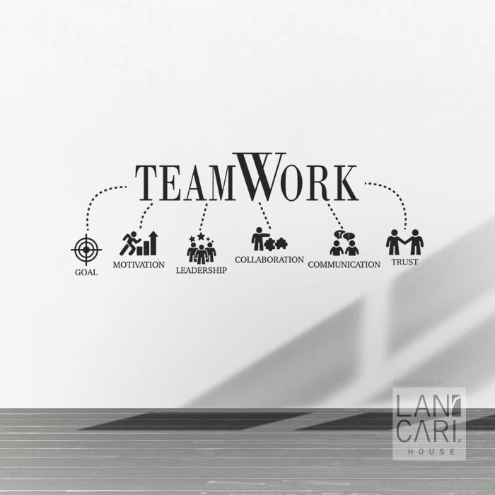 Jual Cutting Sticker Office Kantor Motivasi Stiker Dinding Kaca Team ...