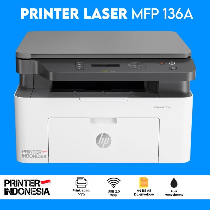 Jual Printer HP Laser MFP 136A M136A Print Scan Copy Monochrome ...