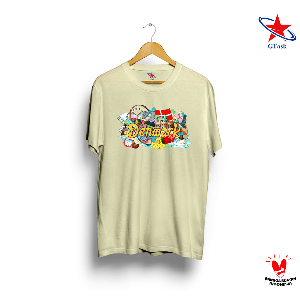 Jual Baju Kaos Souvenir Denmark Doodles / Kaos oleh-oleh Denmark Tshirt ...
