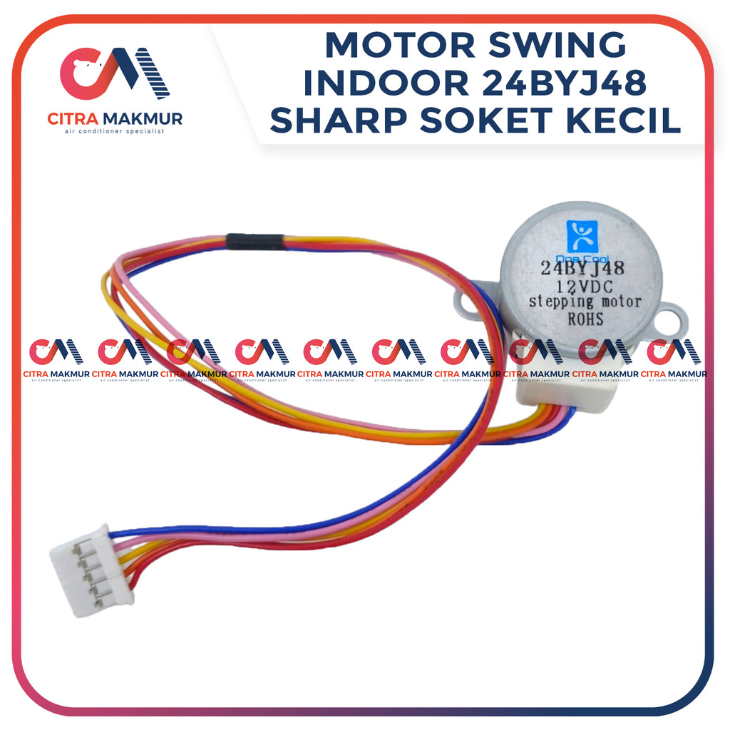Jual Motor Swing AC Merk Sharp 24byj48 Soket Kecil Dinamo Rotary Flap ...