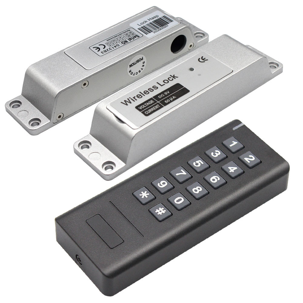 Jual Battery Powered Wiring Free Access Control Set Wireless RFID Smart ...