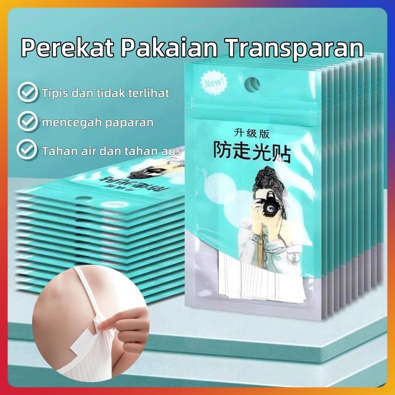 Jual Perekat Pakaian Transparan 1Pack isi 36pcs,Pita Pengaman Fashion ...