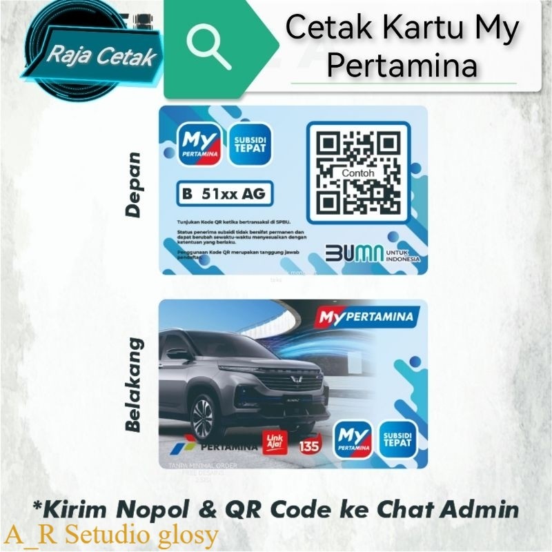 Jual Cetak Kartu My Pertamina Kartu Anggota Kartu Mahasiswa Id Card Bisa Pakai foto Free Desains ...