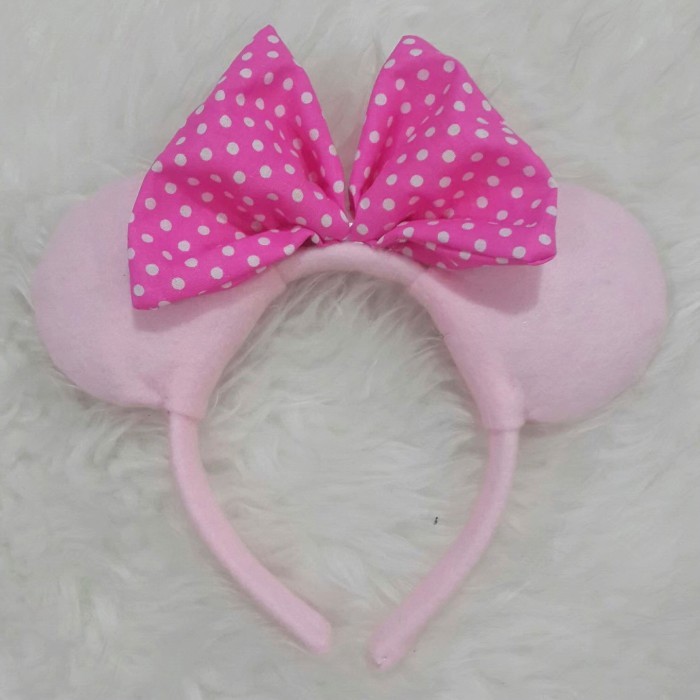 Jual Bando Minnie Mouse Pink Bando Karakter Disney Land Mickey Mouse ...
