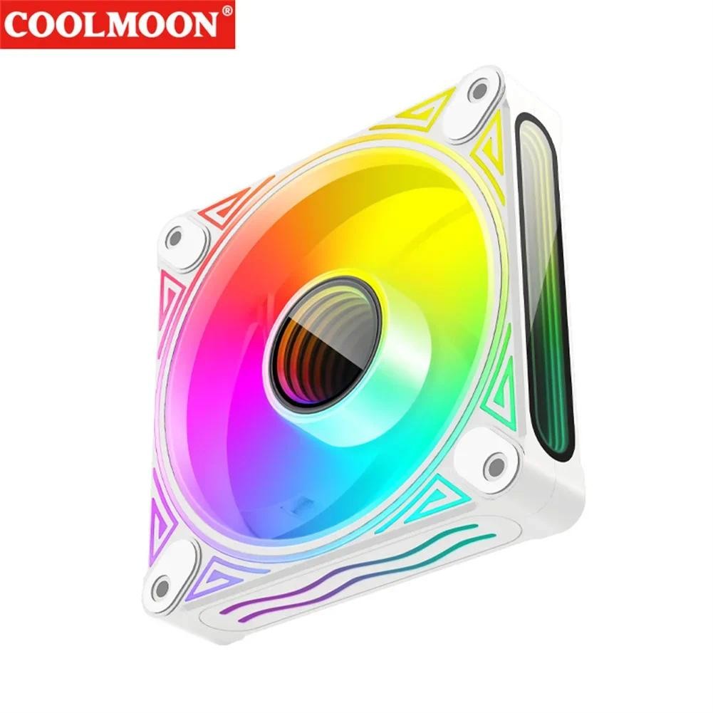 Jual COOLMOON DM1 Cooler Fan High Performance Quiet 4.72” Case Luminous ...