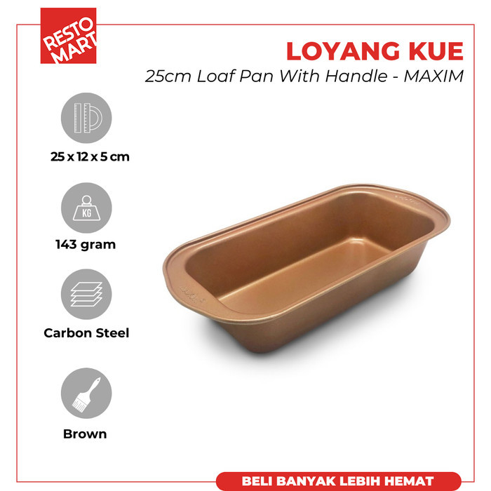 Jual Loaf Pan / Loyang MAXIM Carbon Steel (1221258)(F0) | Shopee Indonesia