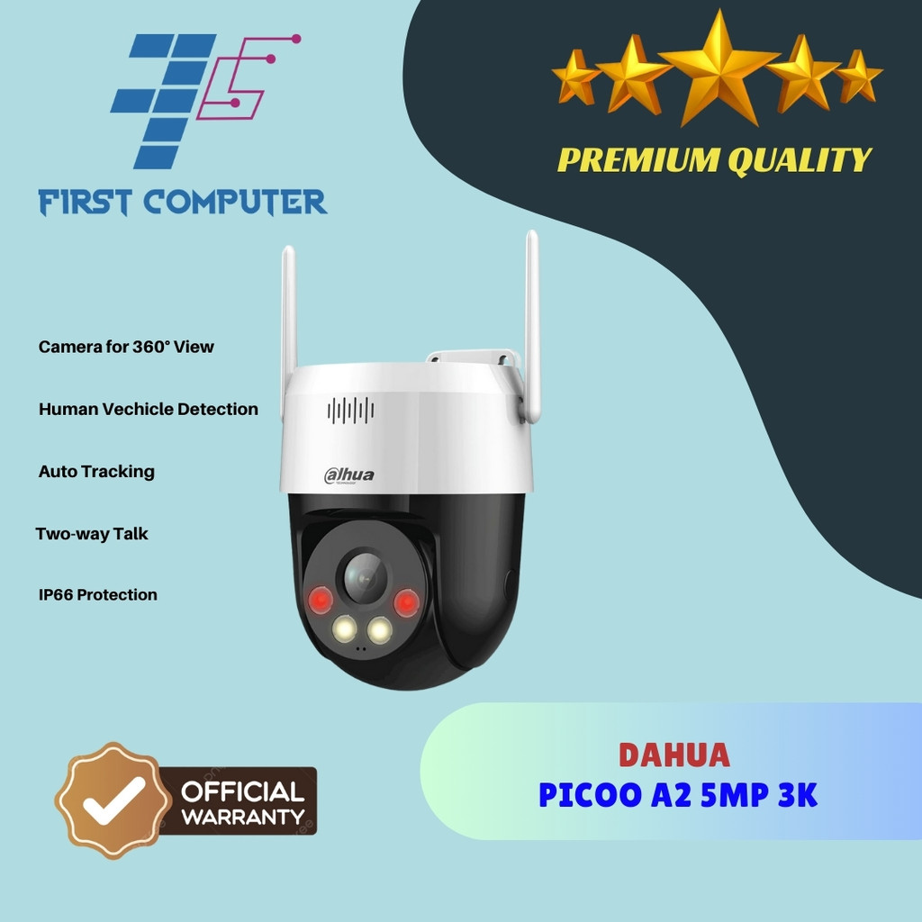 Jual Dahua Picoo A2 5MP DH-P5AE-PV Full Color Wifi Network PT Camera | Shopee Indonesia