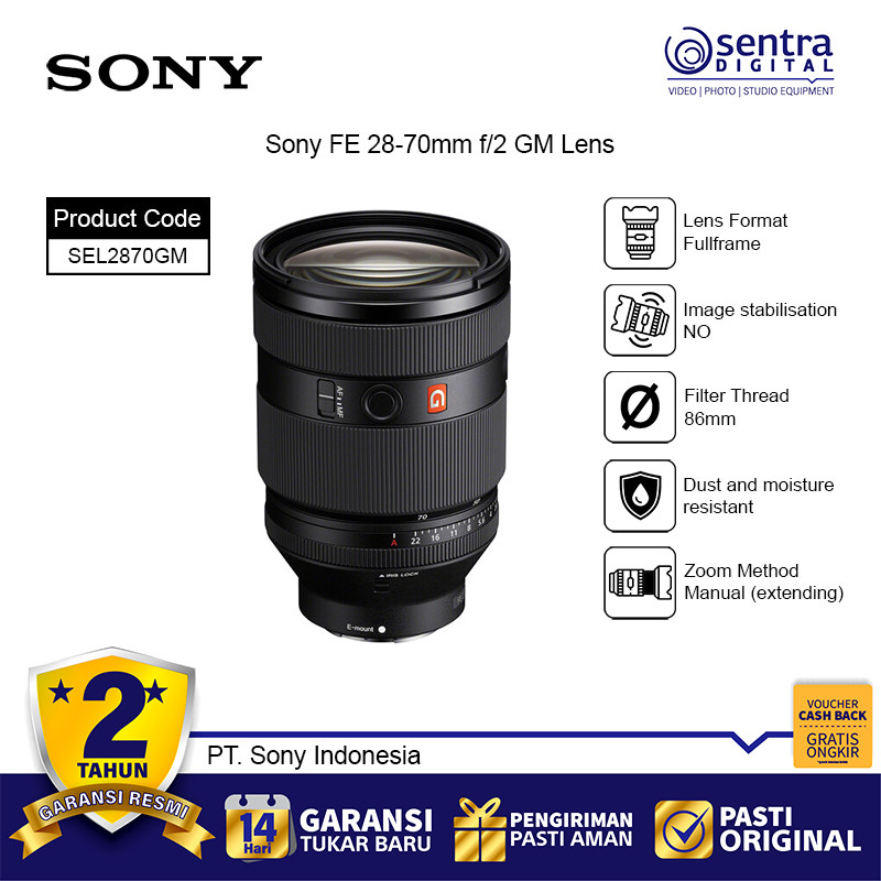 Jual Sony FE 28-70mm f/2 G Master Lens Lensa GM - SEL2870GM | Shopee Indonesia