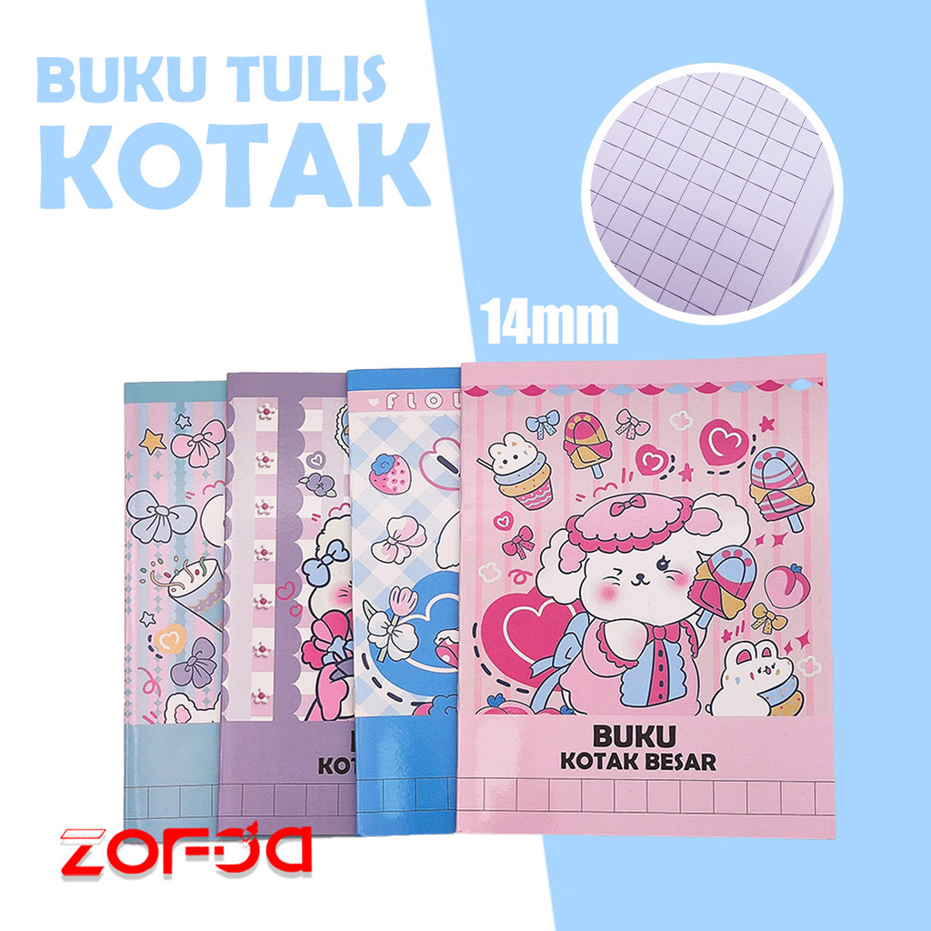 Jual 38 Lembar Buku Tulis Grid Anak Buku Tulis Kotak Besar 14mm*14mm ...