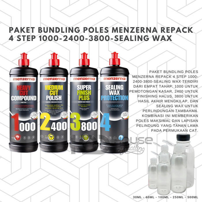 Jual PAKET BUNDLING POLES MENZERNA Repack 4 STEP 1000-2400-3800-SEALING ...