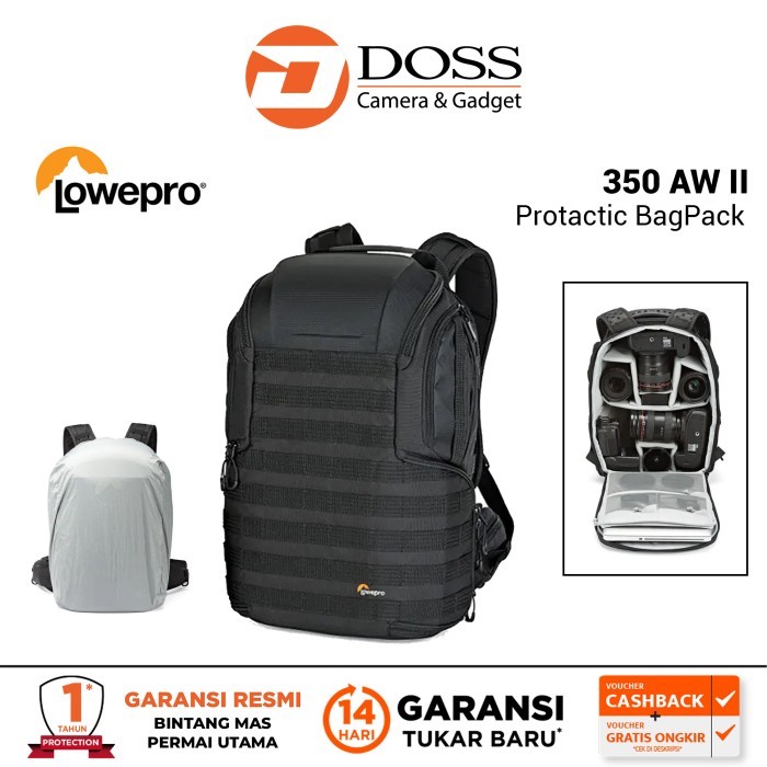 Jual Lowepro Protactic Backpack 350 AW II Black | Shopee Indonesia
