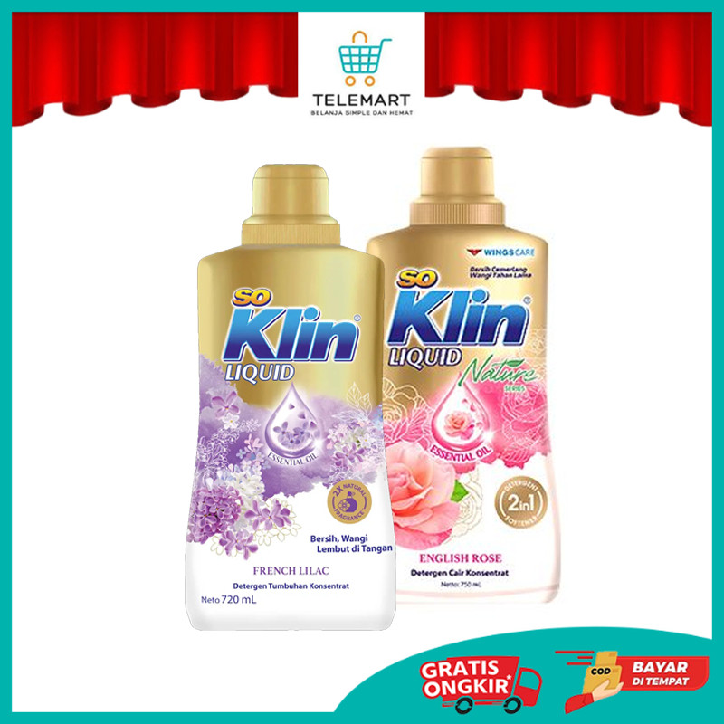 Jual SO KLIN LIQUID 720ML DETERJEN CAIR KEMASAN BOTOL | Shopee Indonesia
