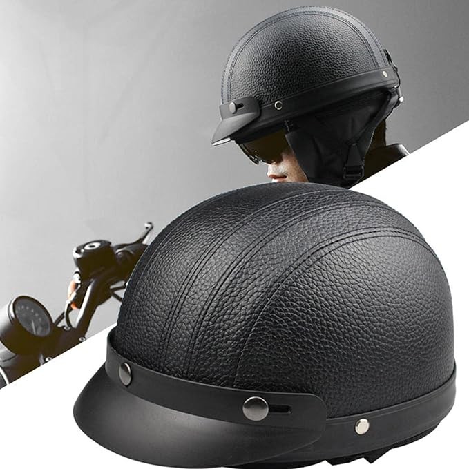 Jual Helm Sepeda Skuter Retro Motorcycle Helmet Black | Shopee Indonesia