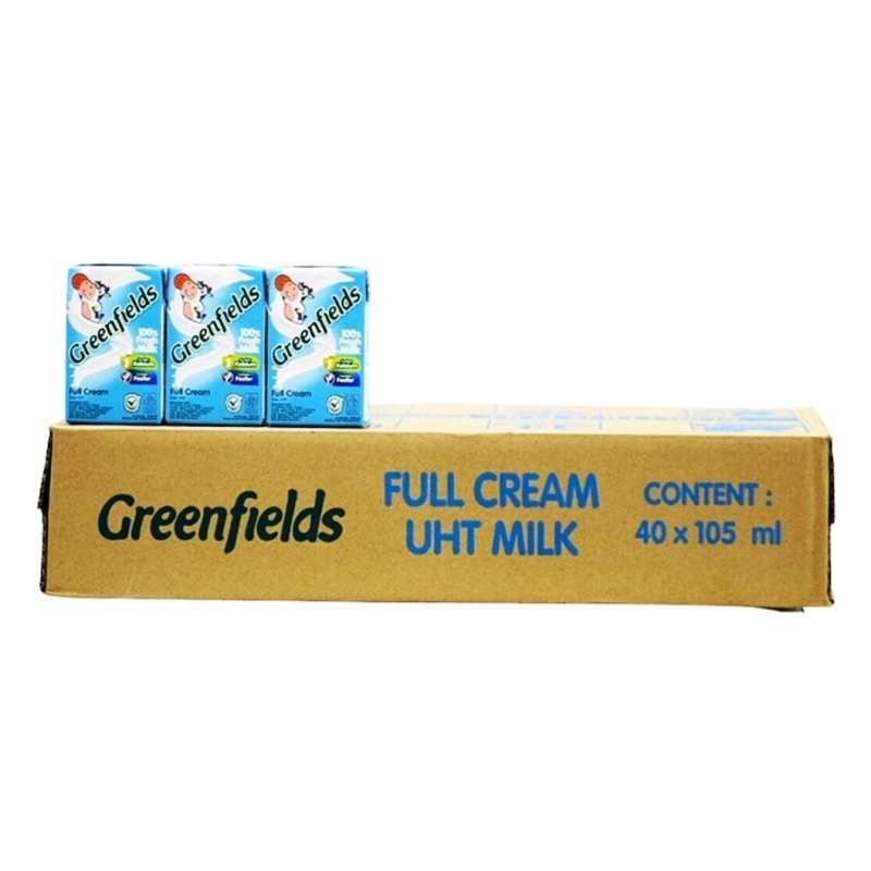 Jual Greenfields Susu UHT Full Cream 1 Karton (40x105ml) | Shopee Indonesia