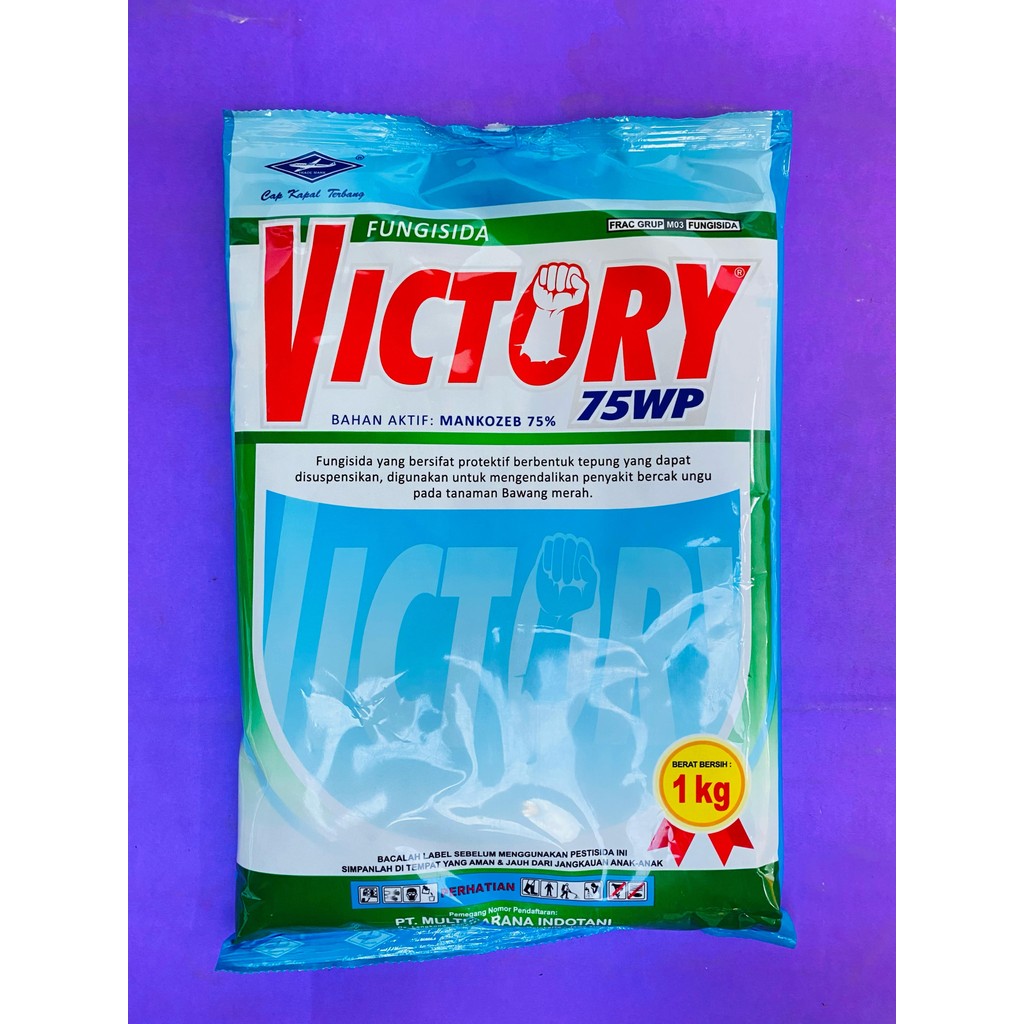 Jual Fungisida VICTORY 75WP protektif pengendali bercak ungu isi 1kg ...