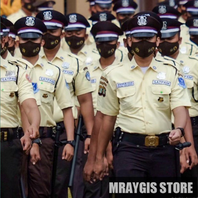 Jual Rastoreshop 1 Stel Seragam PDH Security krem/Stelan Seragam Satpam PDH Terbaru 2023-2025 ...