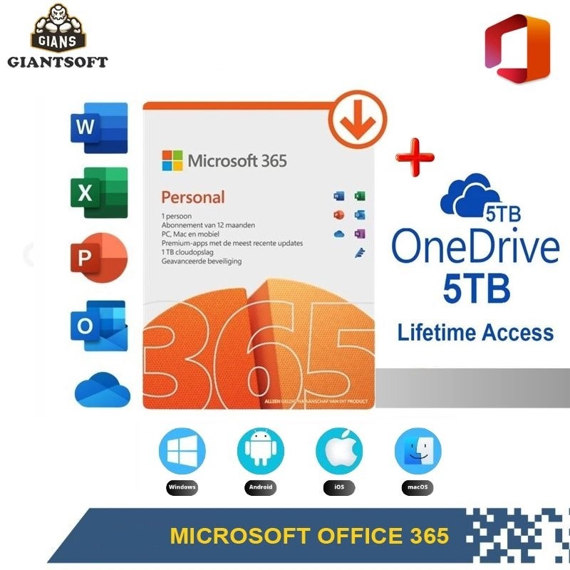 Jual Microsoft Office 365 Include OneDrive 5 TB Support Windows / Mac / Android / IPad / Tablet ...