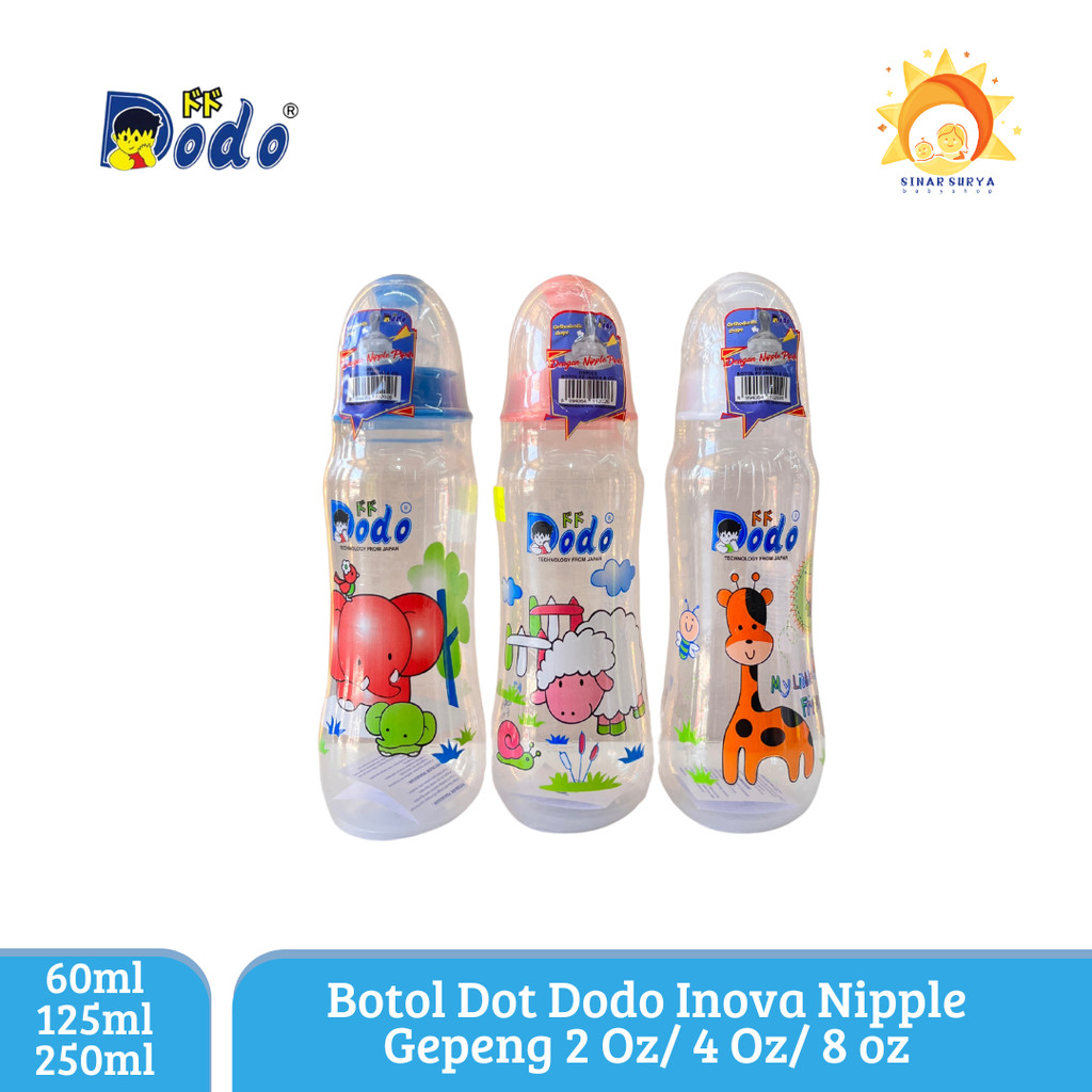 Jual Botol Dot Dodo Inova Nipple Gepeng 60ml/125ml/250ml | Shopee Indonesia
