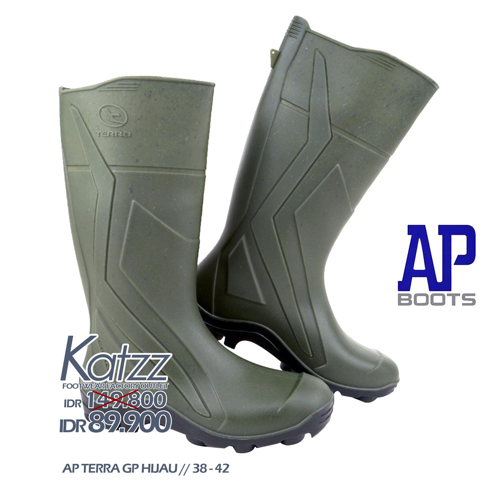 Jual Katzz - AP Boots TERRA GP Hijau / Sepatu Boot PVC Harga Ekonomis ...