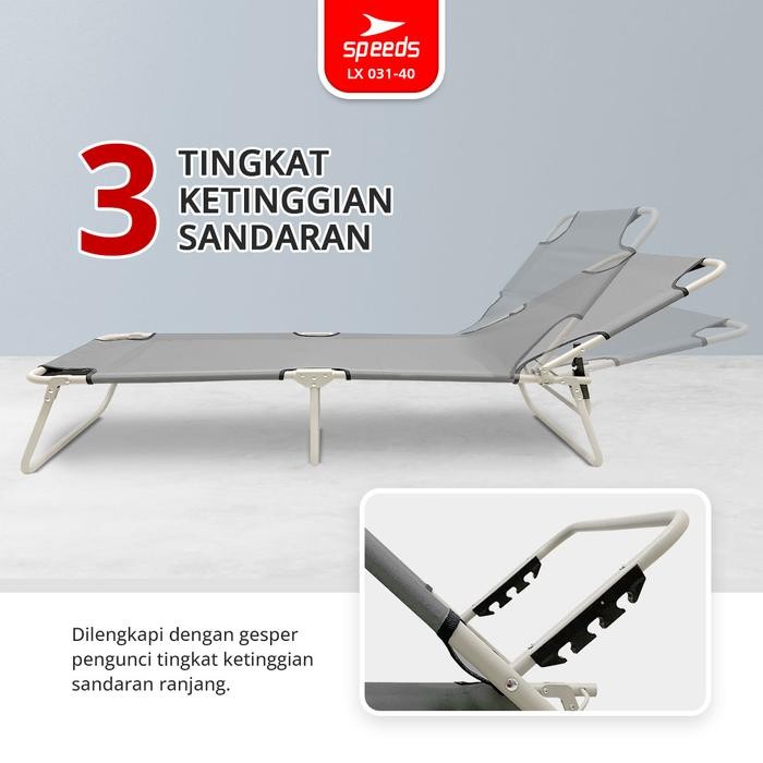Jual JAMIN MURAH !!!SPEEDS Kursi Tidur Lipat Aluminium Camping Portabel ...
