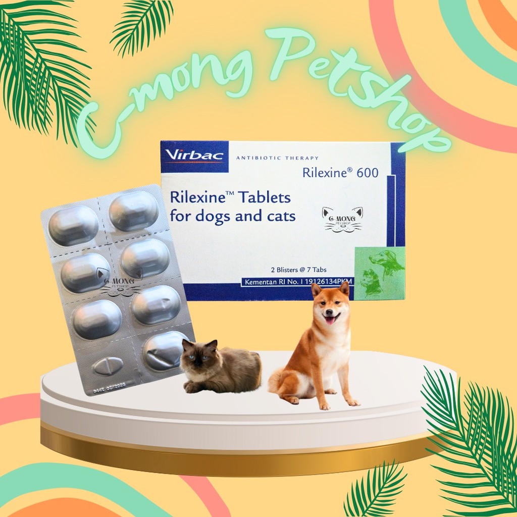 Jual Rilexine 600mg Virbac (1 TABLET) For Dogs Antibiotik | Shopee ...