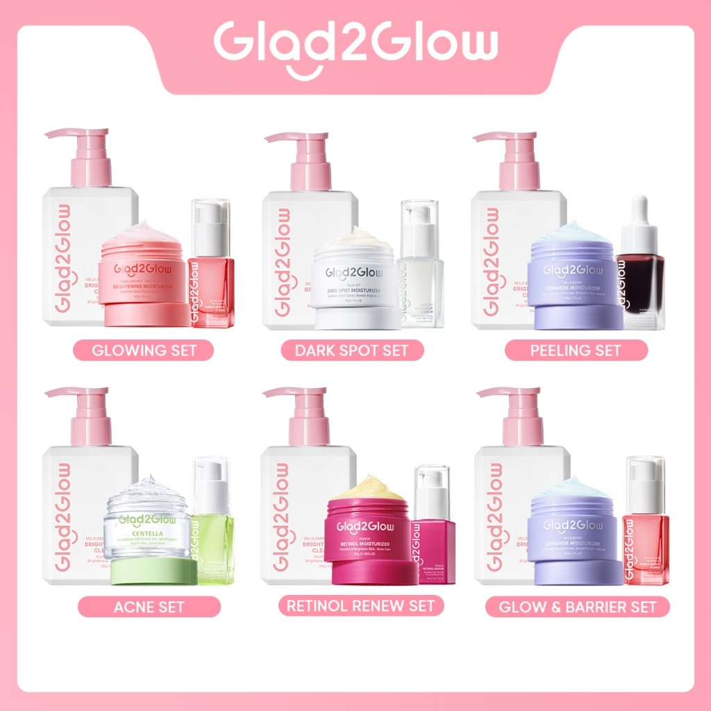 Jual Glad2Glow SPECIAL BUNDLE 3in1 3pcs Paket Skincare Moisturizer ...
