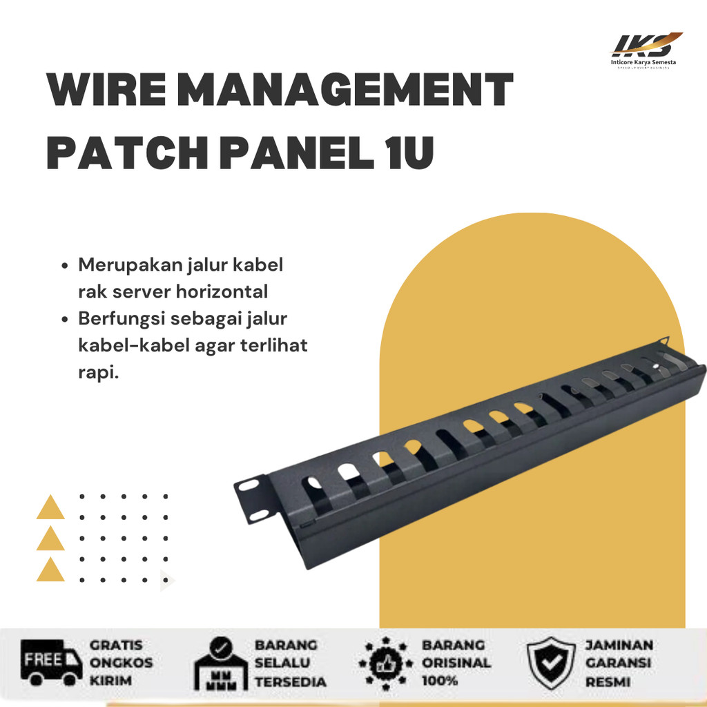 Jual Wire Management Patch Panel 1U / Panel Managemen Kabel Rack Server | Shopee Indonesia