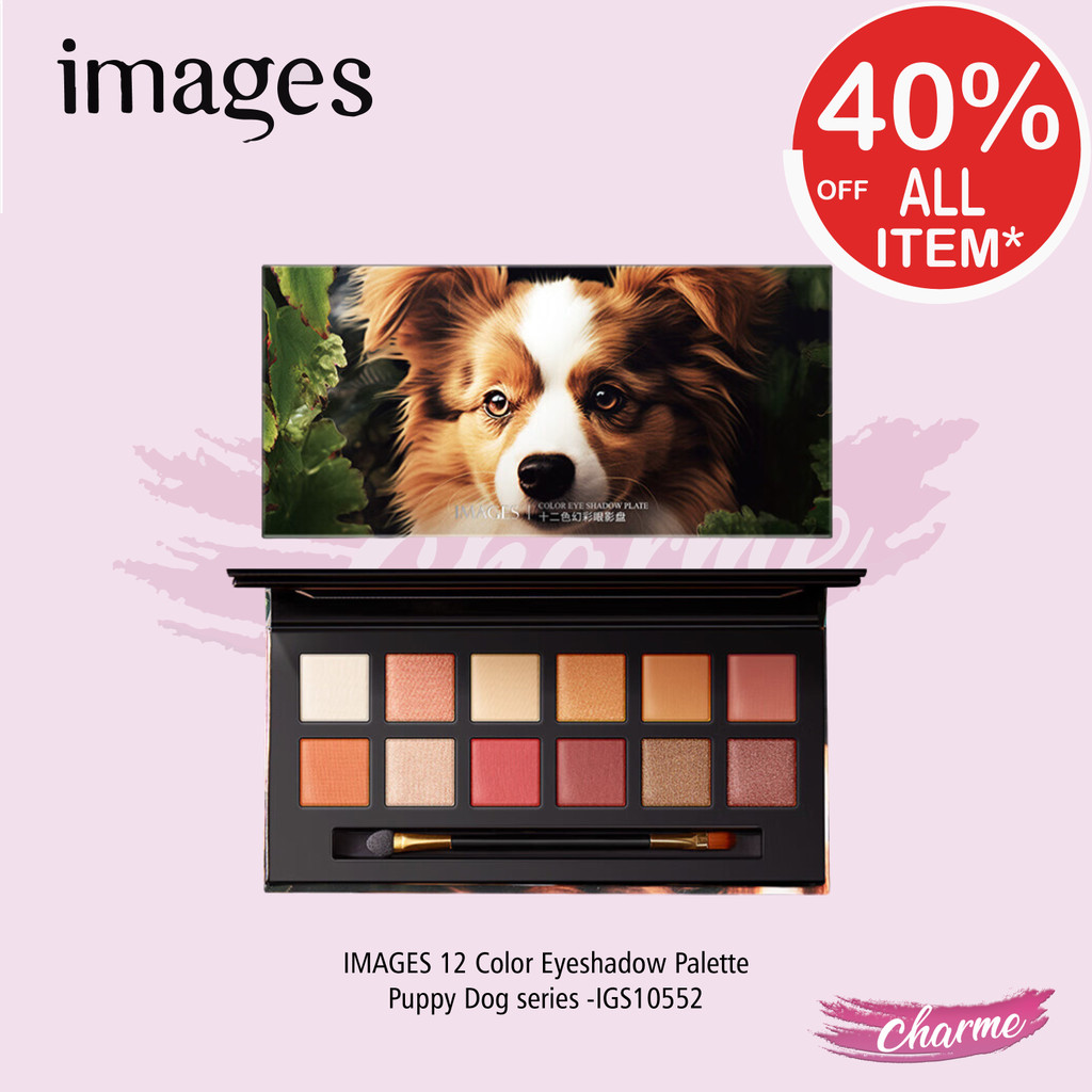 Jual (READY & ORI) Images 12 Color Eyeshadow Palette Puppy Dog series ...