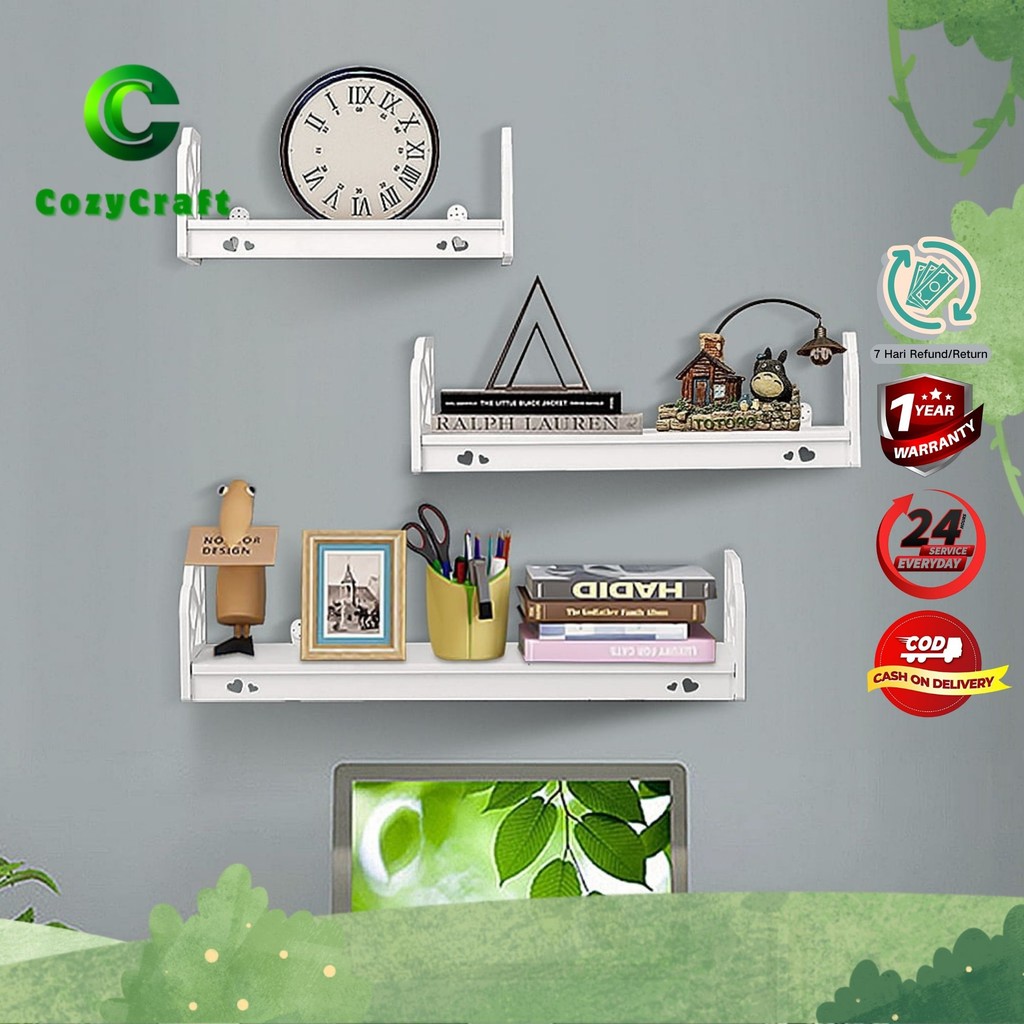 Jual CozyCraft - Rak Ambalan Dinding 3in1 Multifungsi Vintage Minimalis ...