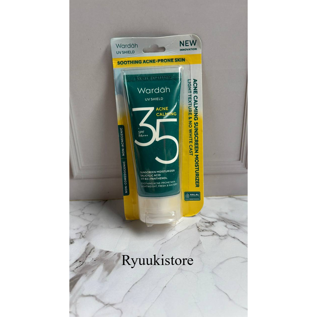 Jual Wardah UV Shield Acne Calming Sunscreen Moisturizer SPF 35 PA+++ 35Ml | Shopee Indonesia