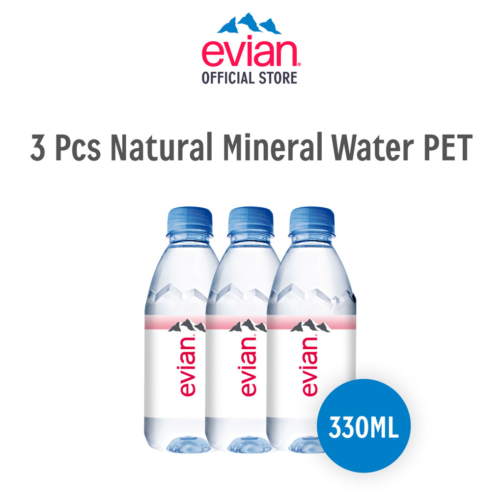 Jual Evian Natural Mineral Water PET 330ml [Isi 3 Pcs] | Shopee Indonesia