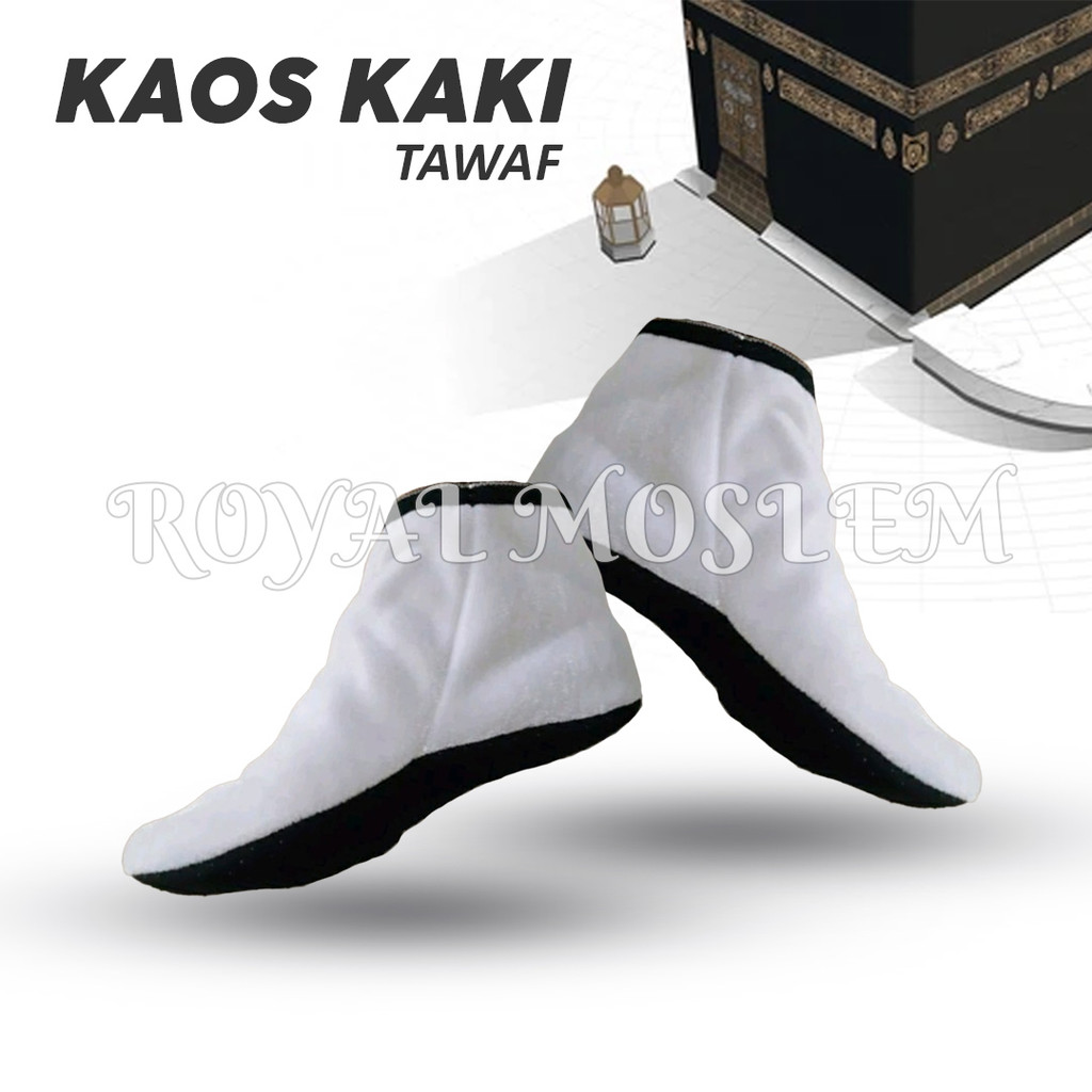 Jual Kaos Kaki Tawaf Haji Umroh Alas Sepatu Sandal Putih Hitam | Shopee ...