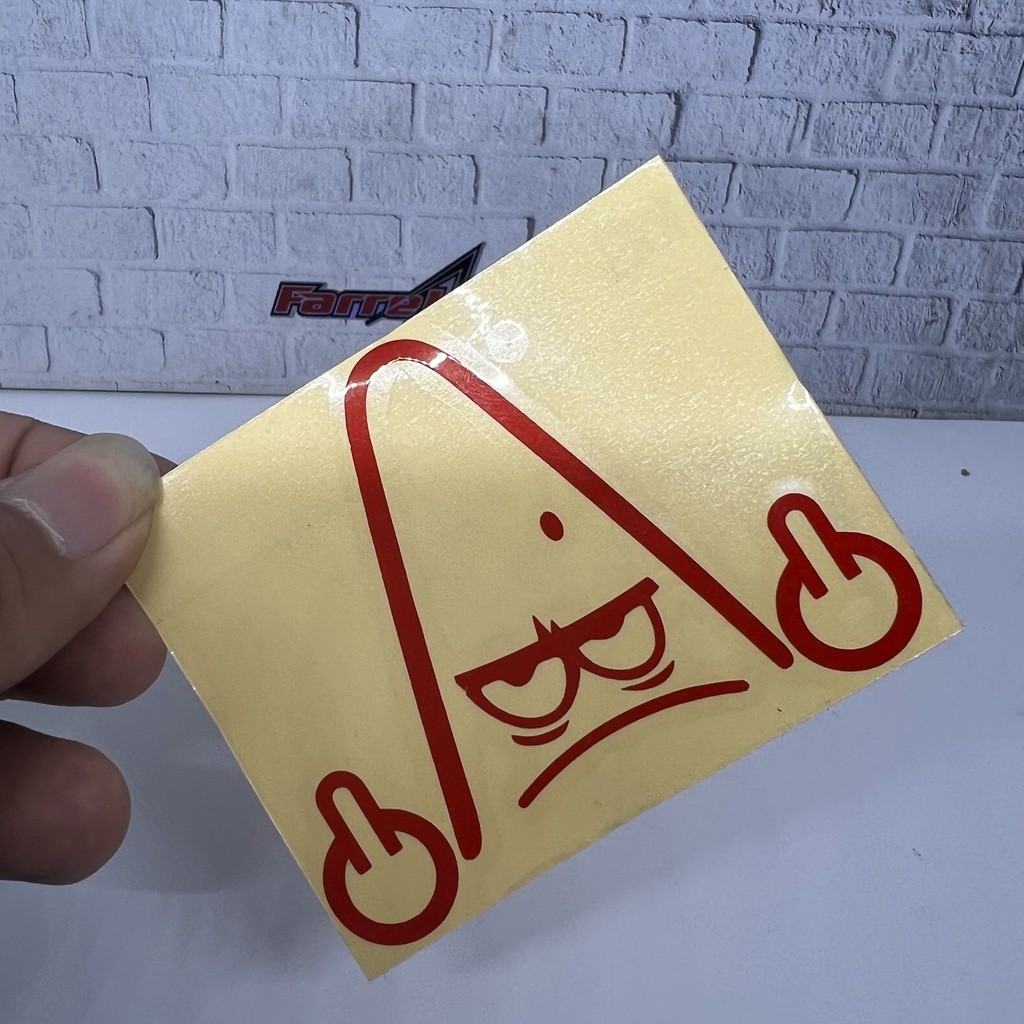 Jual Cetak Kilat - STIKER KARTUN LUCU FUCEK STICKER PATRICK JARI TENGAH ...